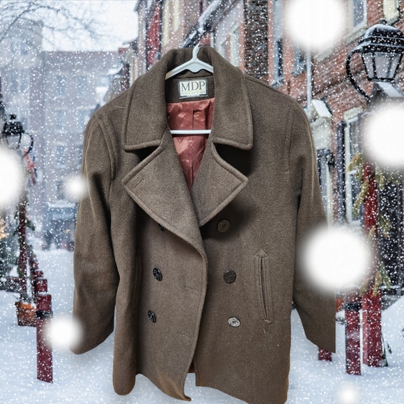 Mario De Pinto | Jackets & Coats | Mario De Pinto Womens Wool Brown Pea ...